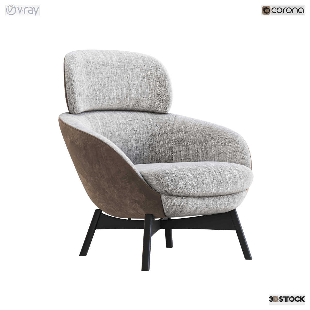 Armchair ''Korin'' - 3D Stock : 3D Models for Professionals