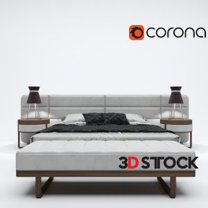 Ulivi Master Bed - 3D Stock : 3D Models for Professionals