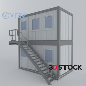 container office - 3D Stock : 3D Models for Professionals