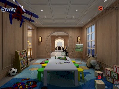 Children's Playroom - 3D Stock : 3D Models for Professionals