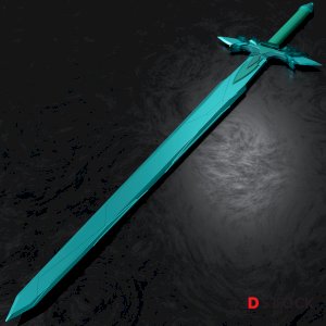 Blue sword - 3D Stock : 3D Models for Professionals