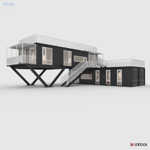 3D model Container House 3 - 3D Stock : 3D Models for Professionals