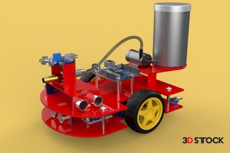 AUTONOMOUS FIRE FIGHTING ROBOT VEHICLE EXTINGUISHER SPRAYER UGV - 3D ...