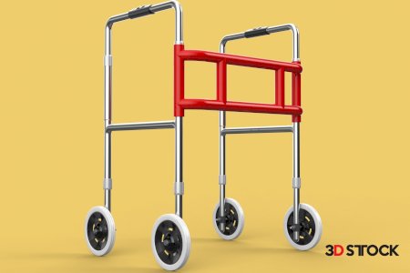 ROLLING WHEELED WALKER ZIMMER WALKING FRAME ROLLATOR FOLDABLE - 3D ...
