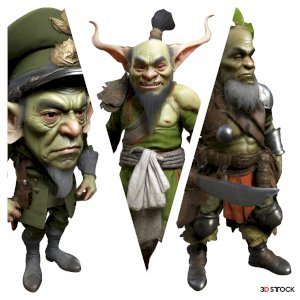 Goblin Elite Warriors - Fantasy Character Pack - 3D Stock : 3D Models ...