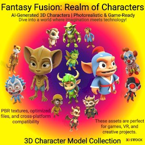 Fantasy Fusion: Realm of Characters - 3D Stock : 3D Models for ...